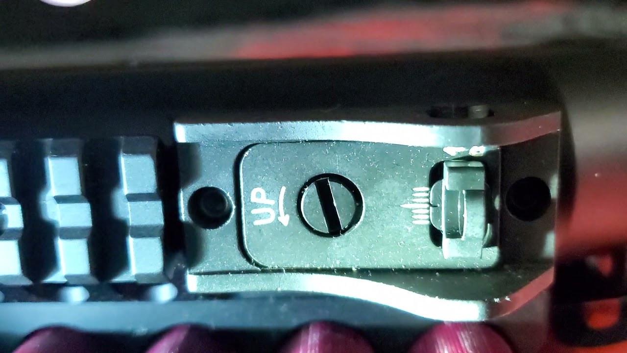 Changing the benelli M4 rear sight aperture - YouTube