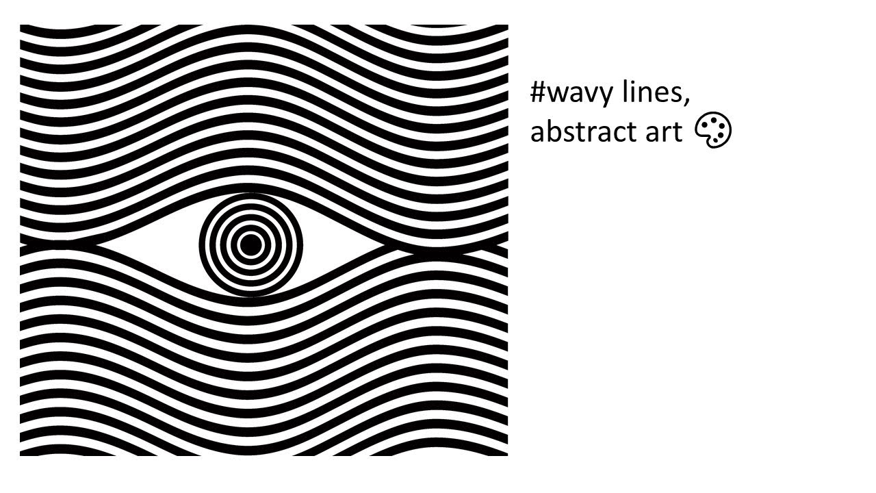 How to create abstract artistic eye with wavy line pattern in adobe ...