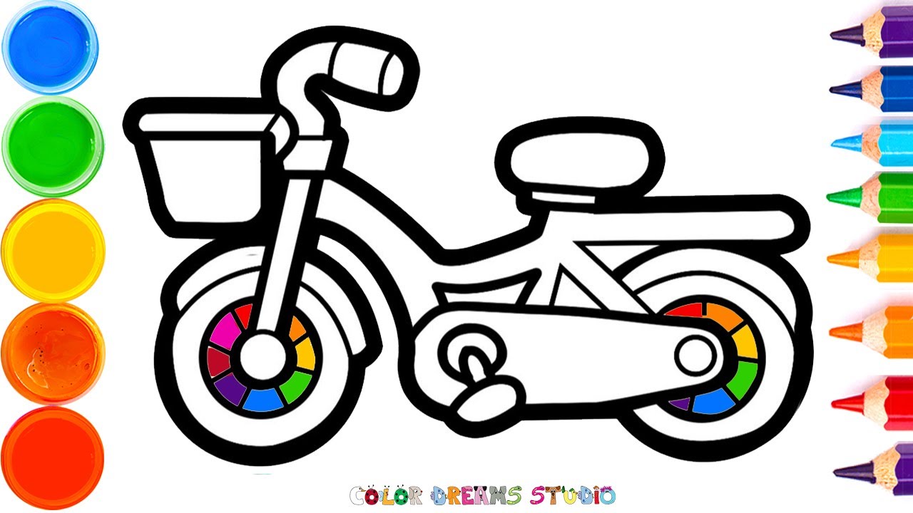 How To Draw a Beautiful Bicycle | Easy Step By Step Tutorial - YouTube