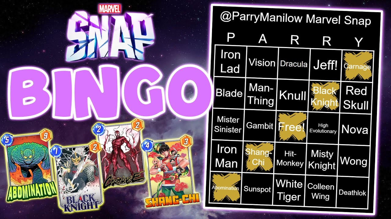 An ENGAGING NEW way to play Snap on STREAM - Marvel Snap Bingo - YouTube