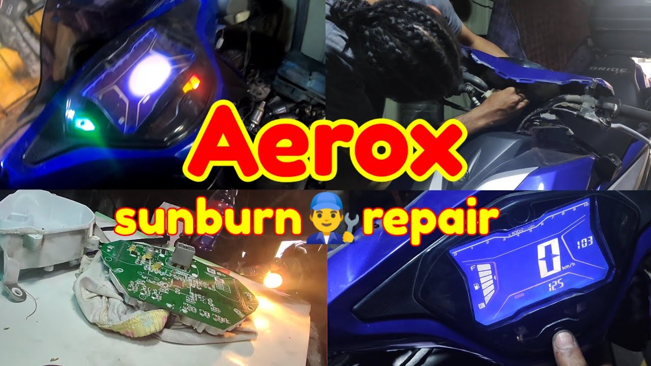 Yamaha Aerox 155 | sunburn repair |replacement of polarized film - YouTube