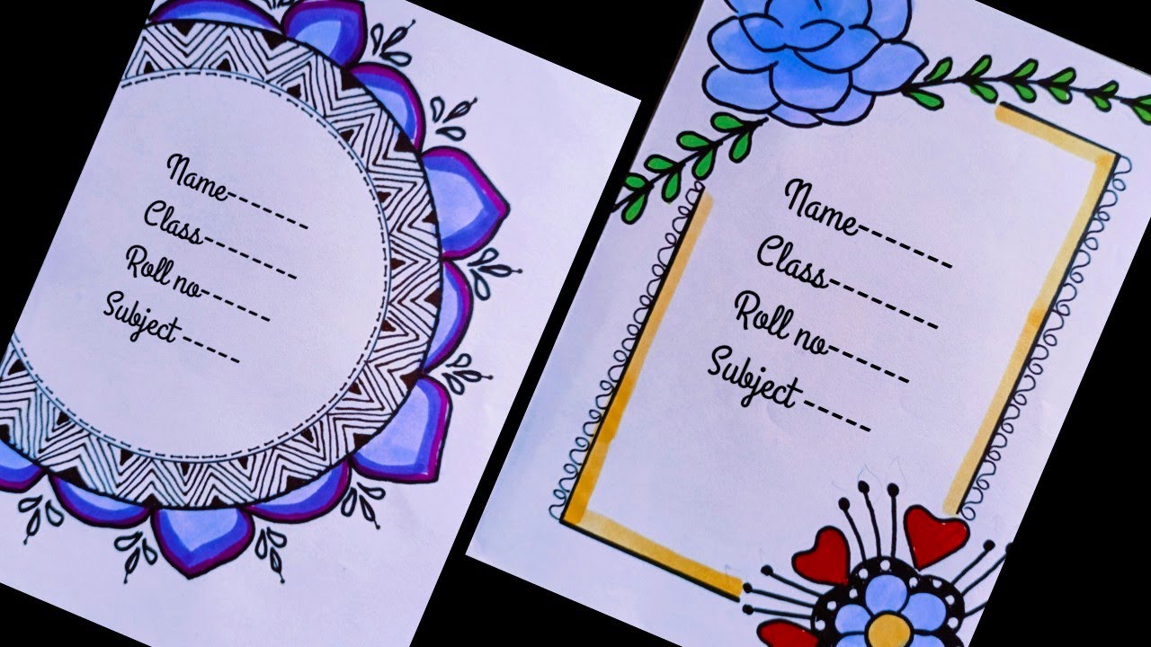 EASY&QUICK BORDER DESIGNS/ PROJECT WORK DESIGNS/ FRONT PAGE DESIGN ...