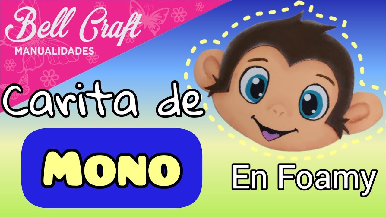 🙉 Mono en Foamy...🙊 ️Sencillo ️fácil ️Bonito ☑️GRATIS MOLDE #foami # ...