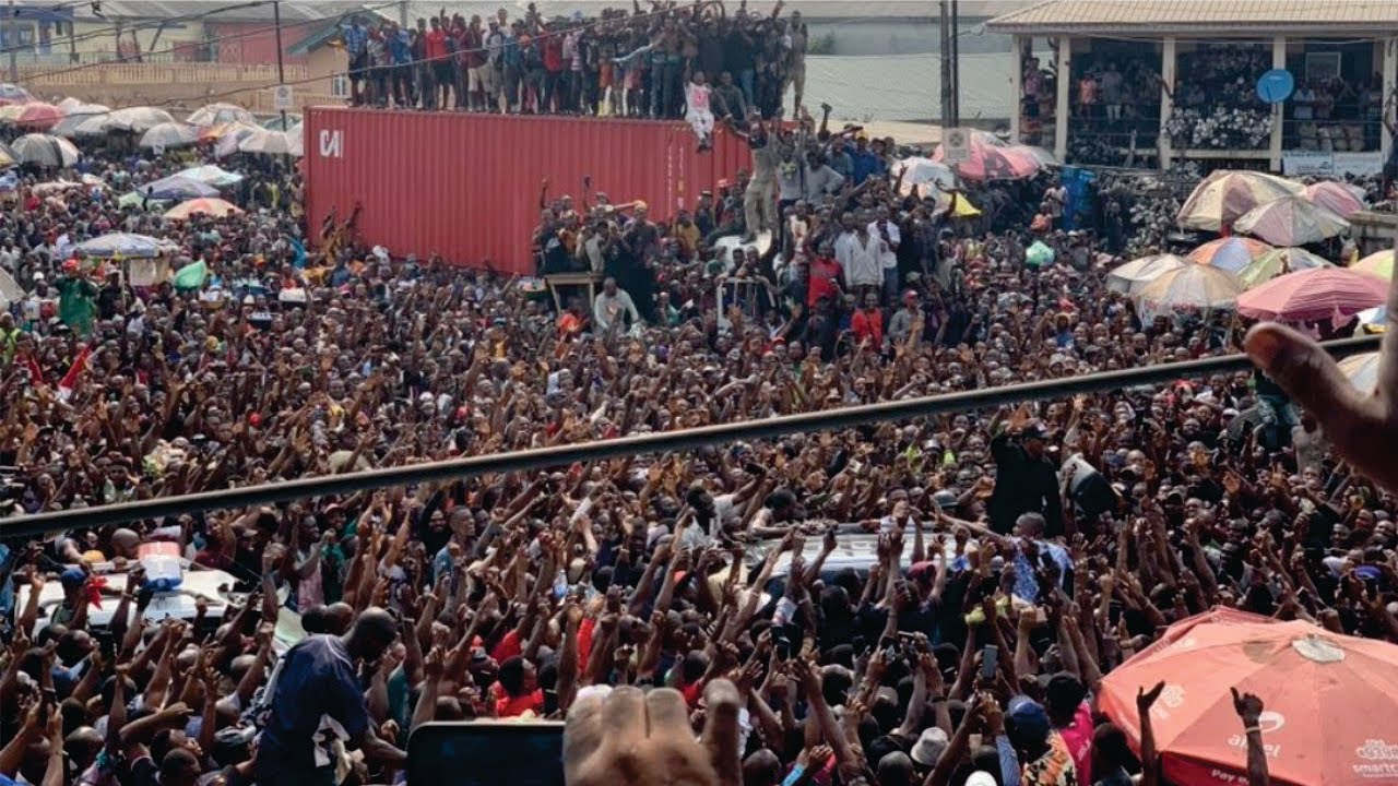 Peter Obi Lagos Street Campaign As Mammoth Crowd Troop Out In Ikeja ...
