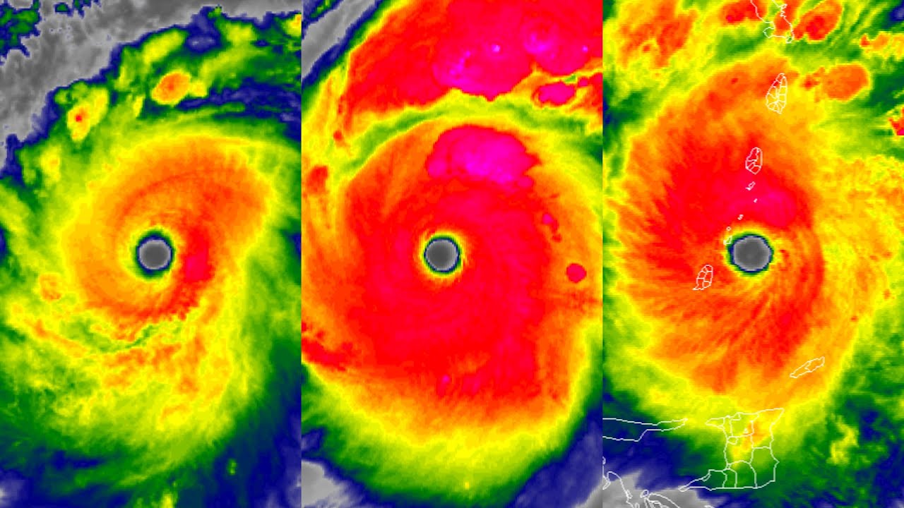 Satellite Loop of Major Hurricane Beryl (2024) - YouTube