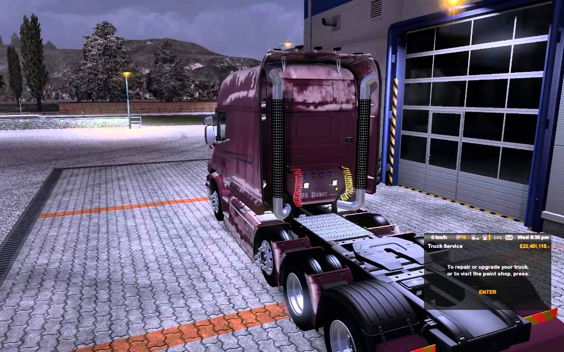 Euro Truck Simulator 2 - PC - Early Winter Mod - Scania Snow Skin - YouTube