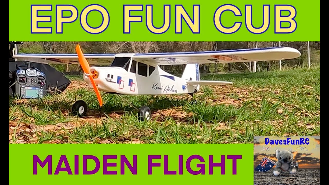 Fun Cub Maiden Flight #DavesFunRC - YouTube