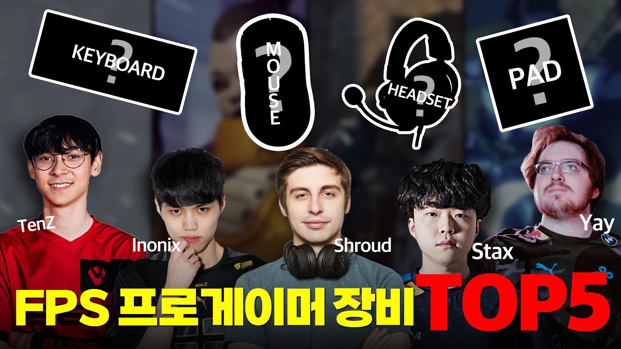 전세계 Fps 프로게이머들이 가장 많이 사용하는 장비는 배그 발로란트 오버워치 카스 프로들이 사용하는 마우스 키보드
