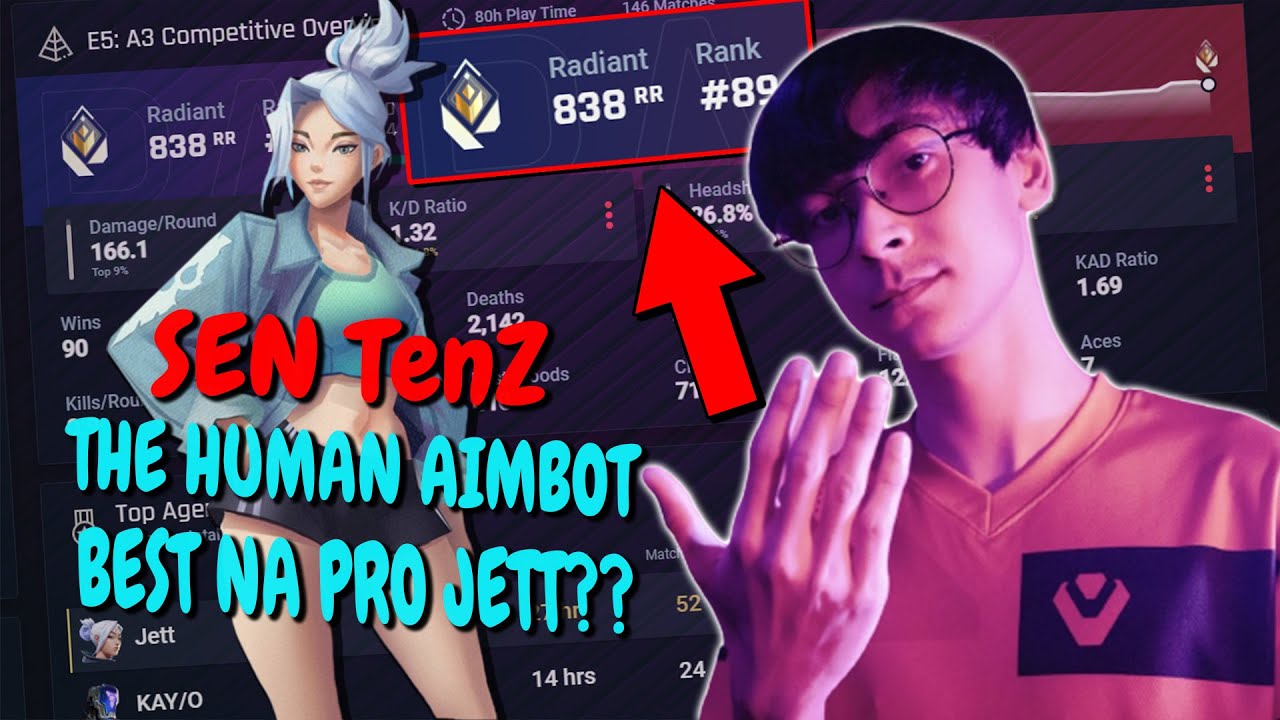 SEN TenZ is SMURFING RADIANT on Jett With CRAZY AIM!!! *Best NA Jett ...