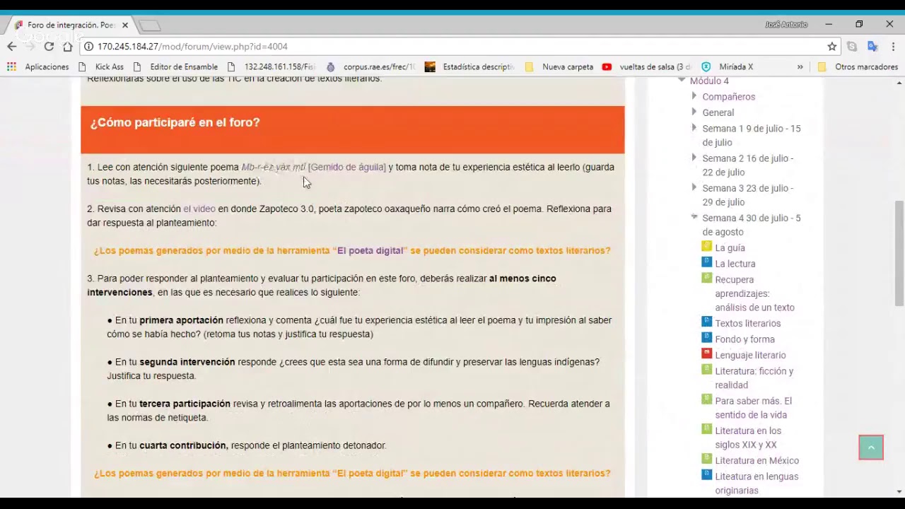 Sesión 4 del módulo 4 - YouTube
