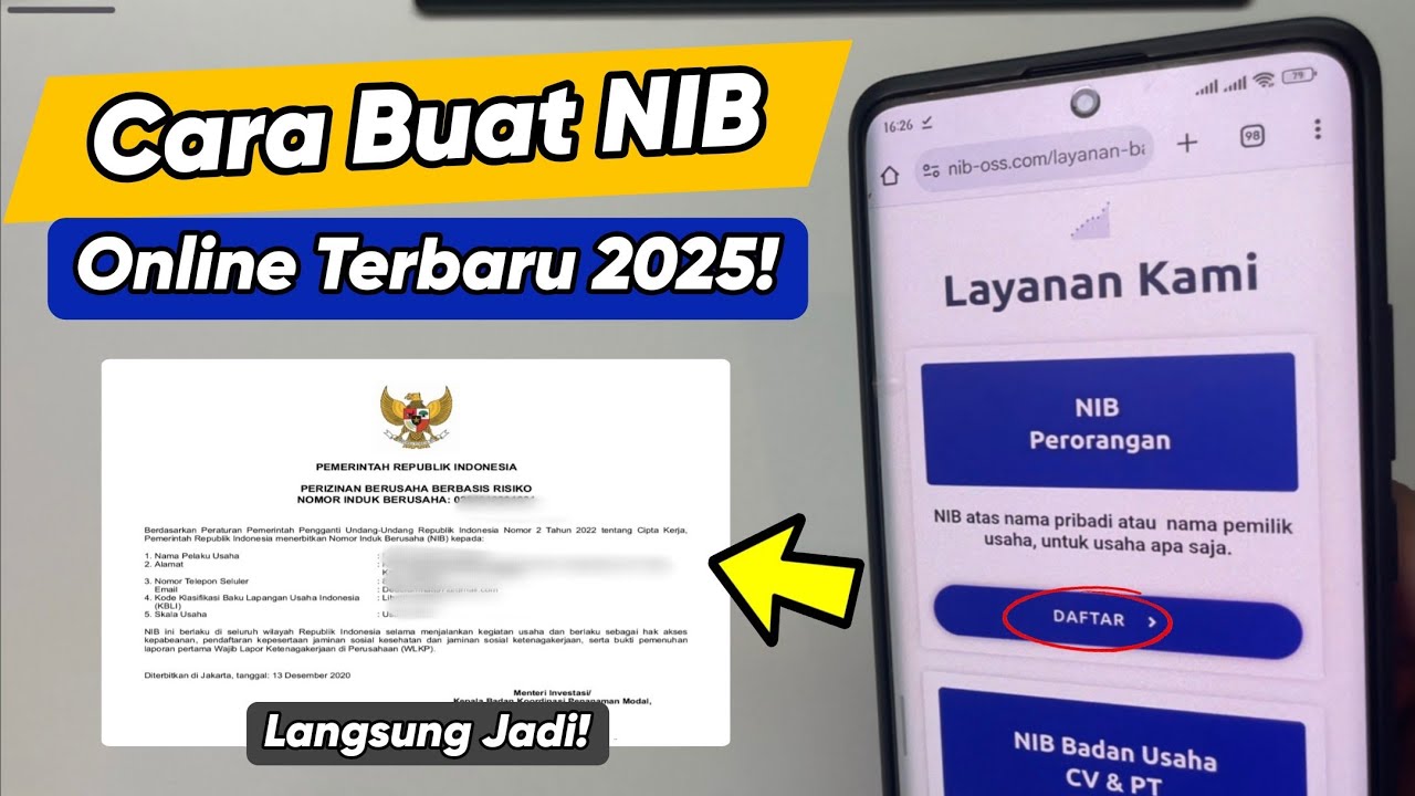 Cara Buat NIB Online 2025 | Pemula Untuk Buka Usaha - YouTube