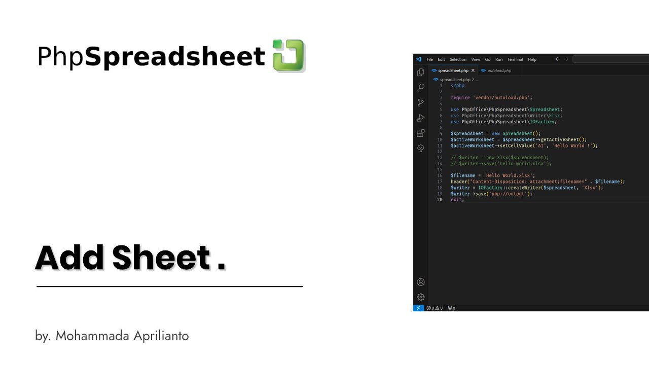 5 Tutorial Phpspreadsheet Add Sheet Bahasa Indonesia Youtube