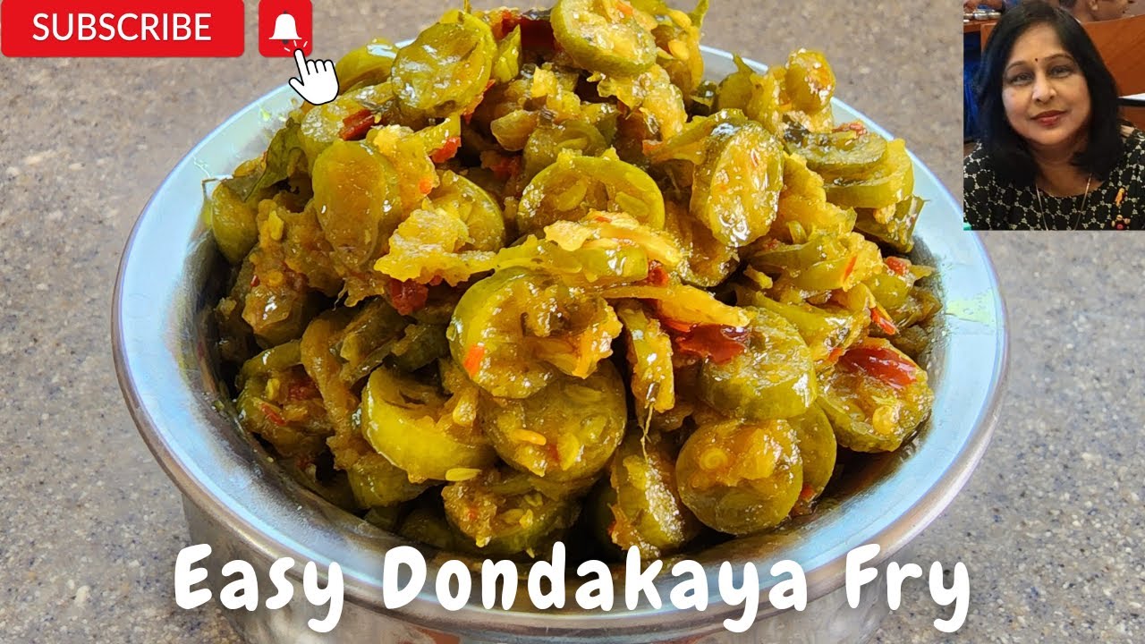 EASY DONDAKAYA FRY(IVY GOURD) - YouTube
