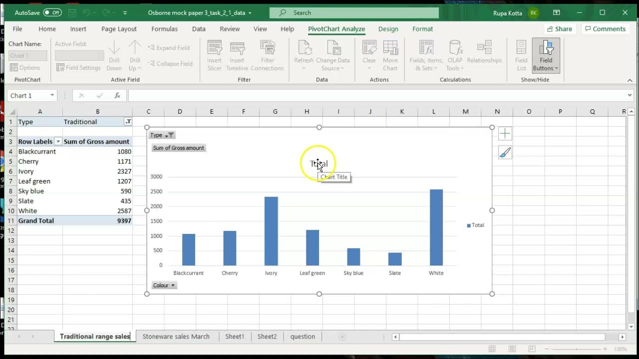 AAT L3 Spreadsheets Osb Mock paper 3 task 2.1 - YouTube