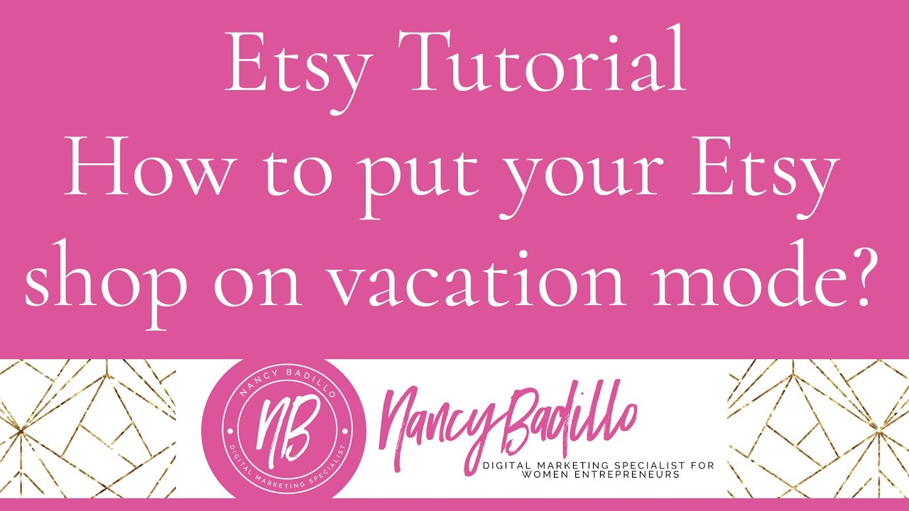 How To Put Your Etsy Shop In Vacation Mode Etsy Tutorial YouTube How To Put Your Etsy Shop In Vacation Mode Etsy Tutorial YouTube