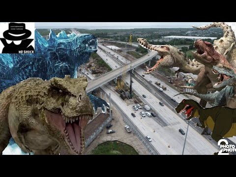 Godzilla and Speckles vs. Rudy, One Eye, Gorgon and Sharptooth - YouTube