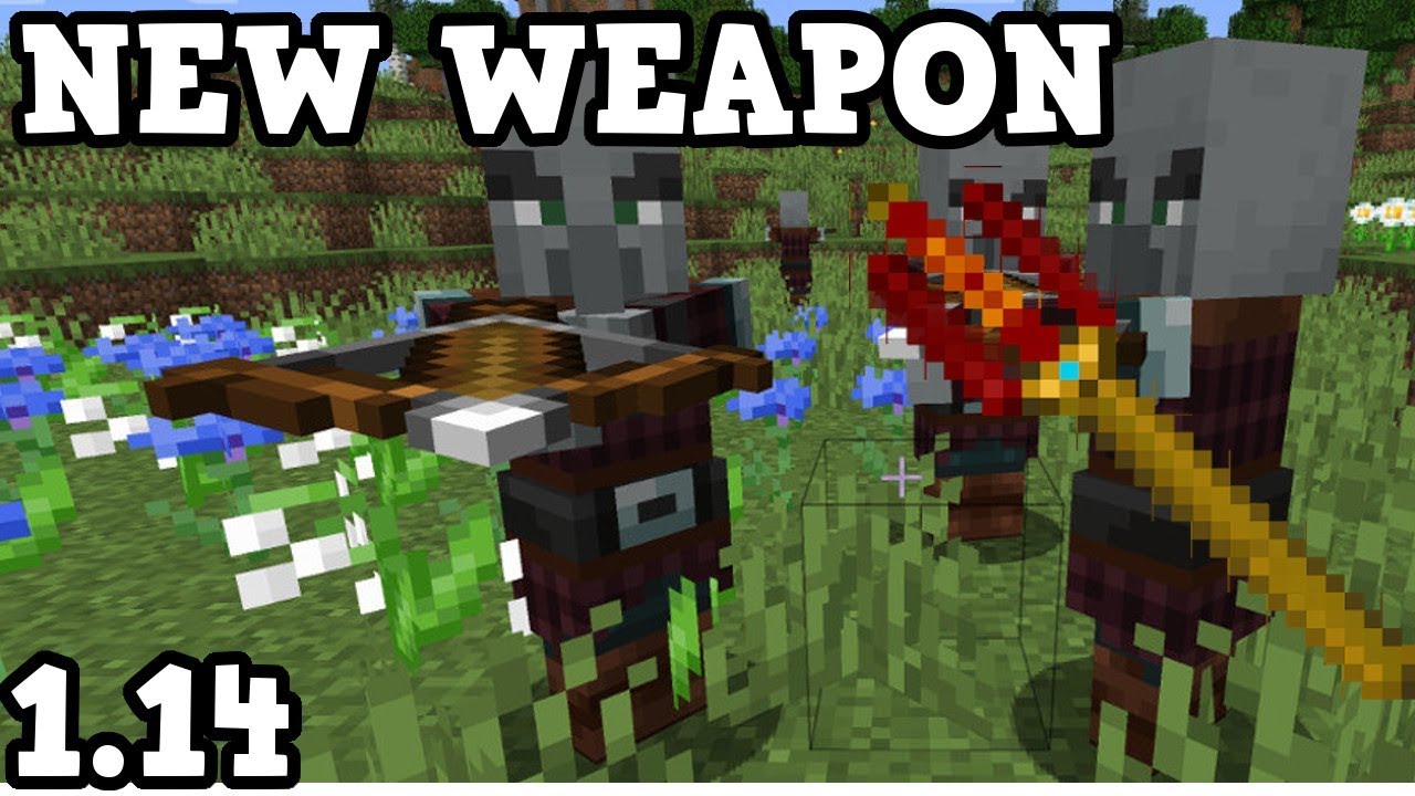 Minecraft 1.14: NEW PILLAGE WEAPON - Pitchfork? - YouTube