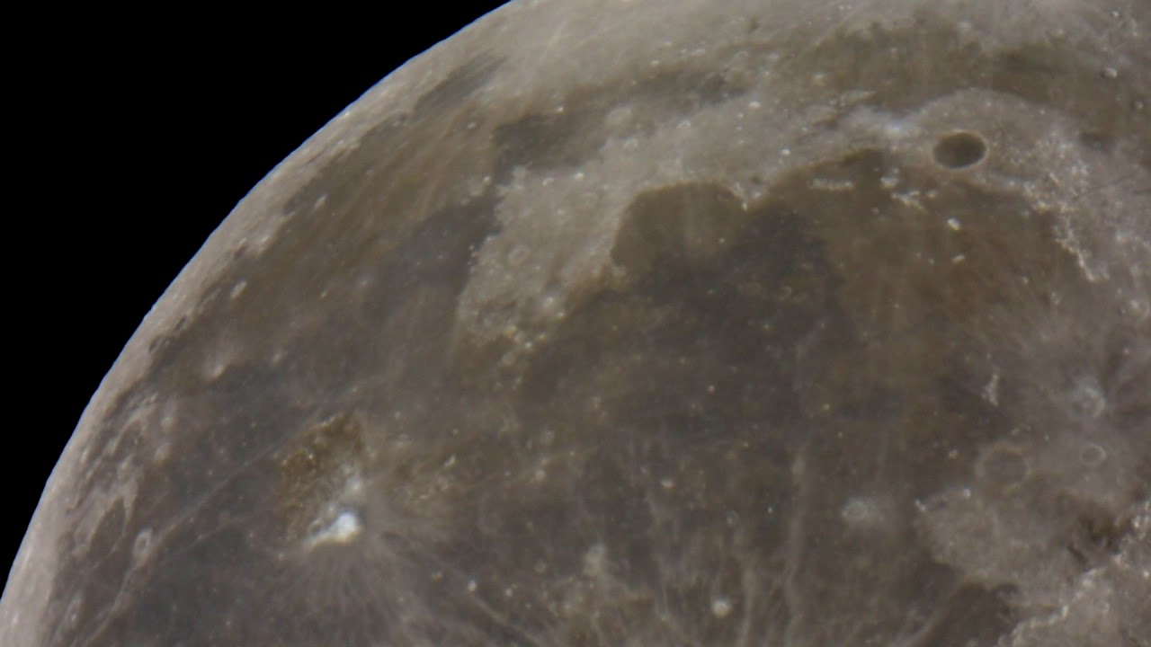 Looking At Live Close Up Telescope Footage Of The Moon - YouTube