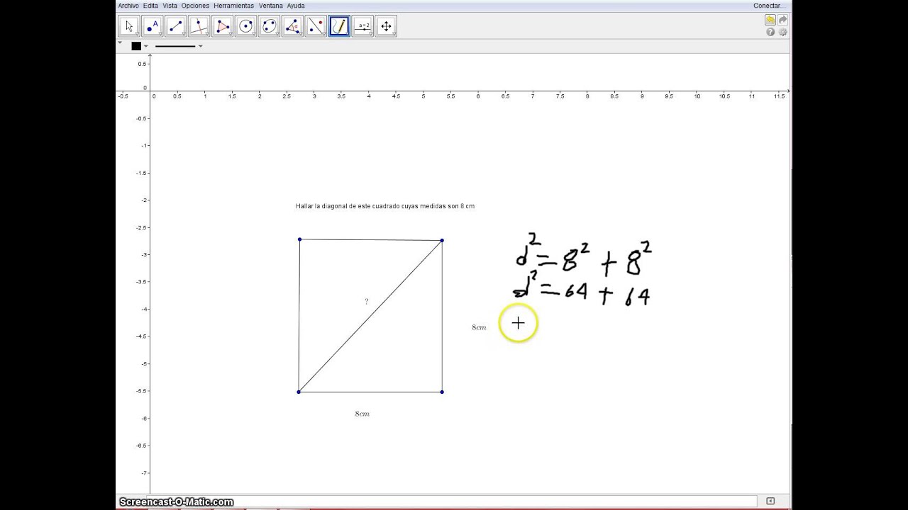 Diagonal de un cuadrado - YouTube