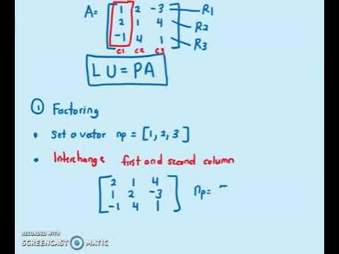 LU Factorization with maximum column pivoting - YouTube