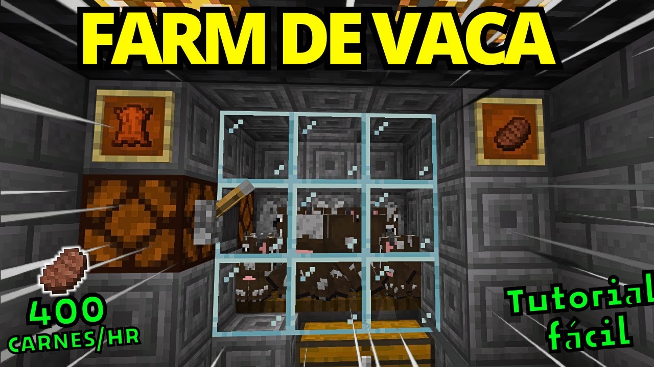 A MELHOR FARM DE VACA DO MINECRAFT (TODAS AS VERSÕES) - YouTube