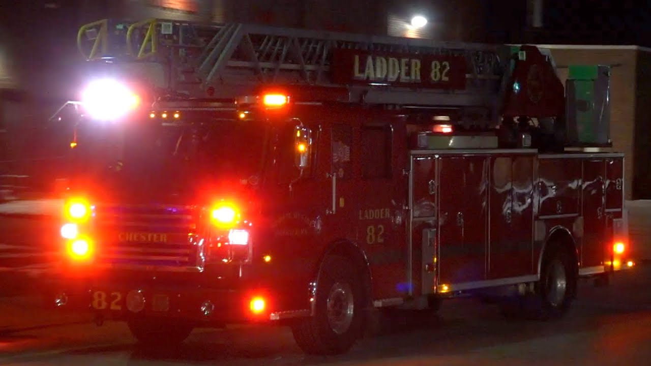 Chester Bureau of Fire Ladder 82 Responding - YouTube