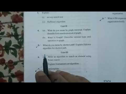 BCA 4th semester Data Structure-II question paper May 2023 MDU ...