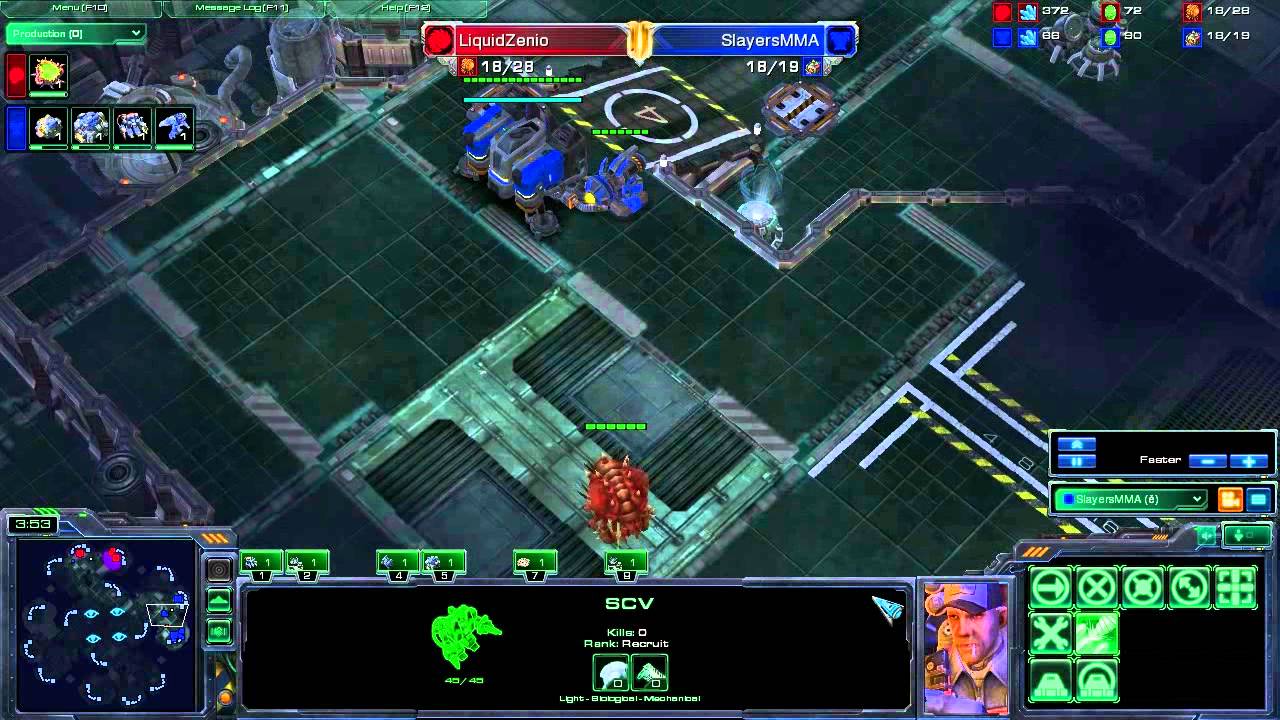 SC2 IEM Kiev 2012 semifinal MMA (T) vs Zenio (Z) - game 1: MMA's POV ...