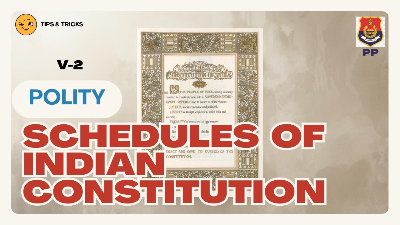 SCHEDULES OF INDIAN CONSTITUTION EXPLAINED | POLITY LEC-2 | TIPS TRICKS ...