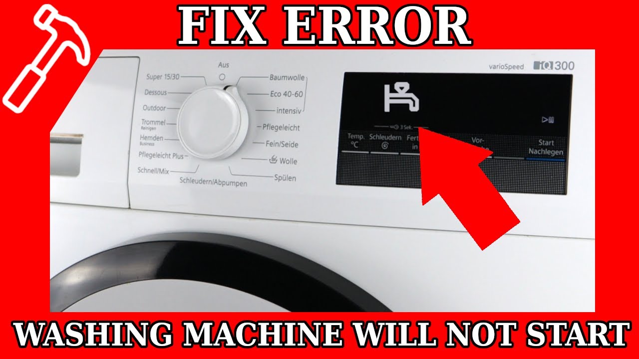 Washing machine with water tap in the display - machine does not start ...