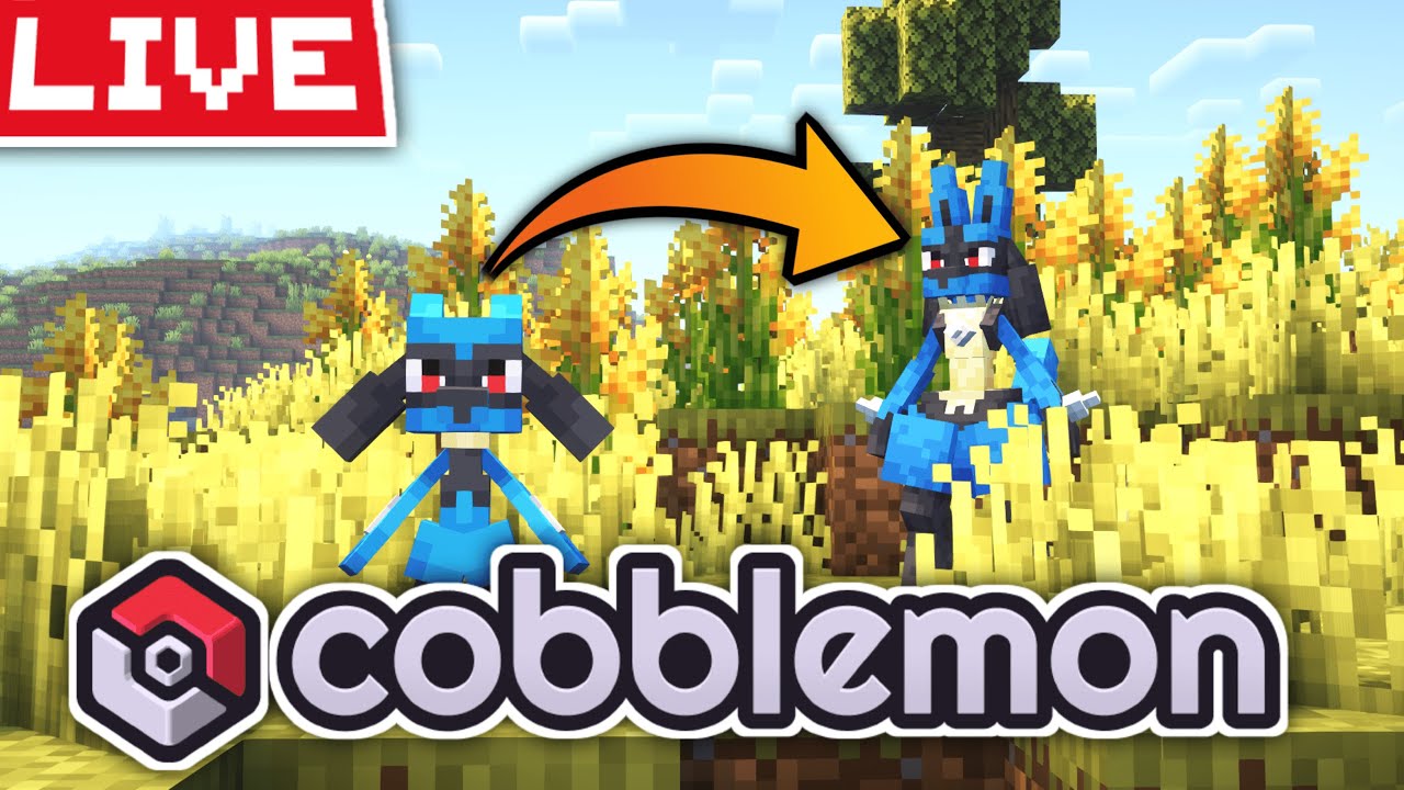 🔴 LIVE: Evolving Riolu into Lucario in Cobblemon Multiplayer! ⚡🔥 - YouTube