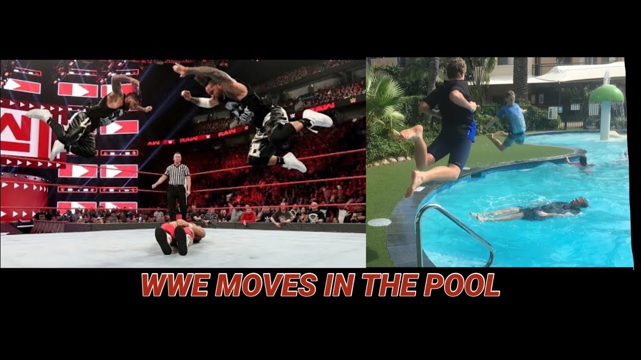 WWE MOVES IN THE POOL 2 - YouTube