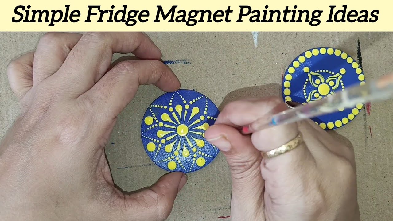 Simple Fridge Magnet Painting Ideas | सोपे Dot Art | Easy Dot Art - YouTube