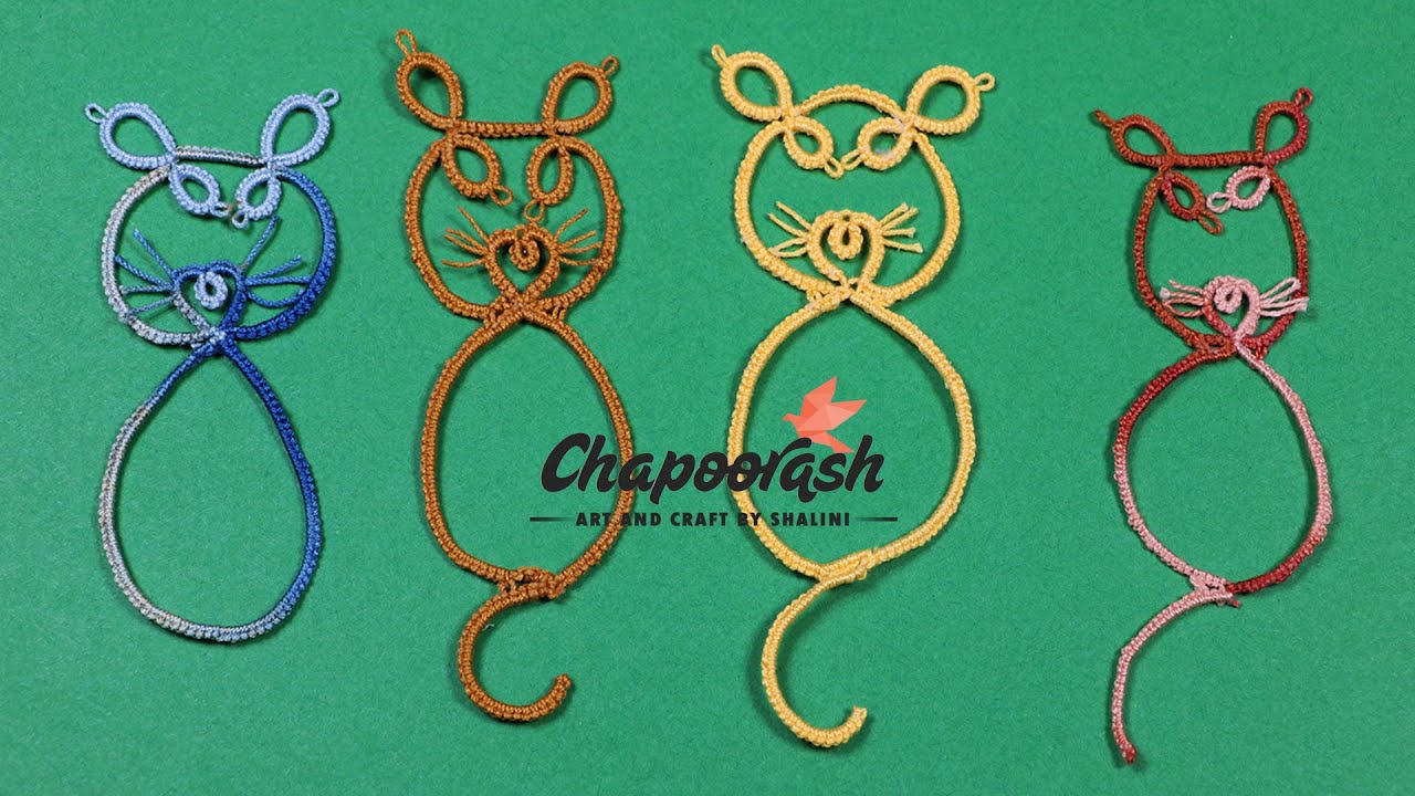 Make an Easy and beautiful CAT from Shuttle Tatting शटल टैटिंग से ...