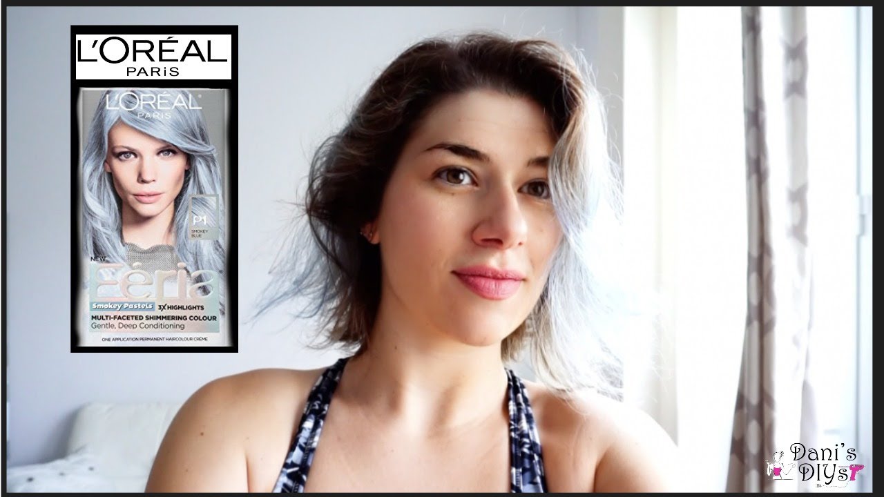 L'OREAL PARIS FERIA PASTEL SMOKEY BLUE DIY - YouTube