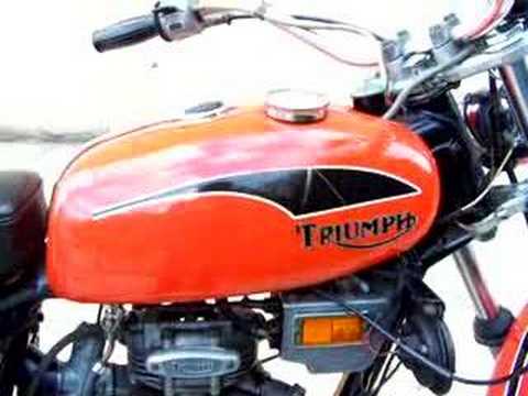 TRIUMPH 250cc BLAZER SS T25 DE 1971...RALENTI MOTEUR... - YouTube