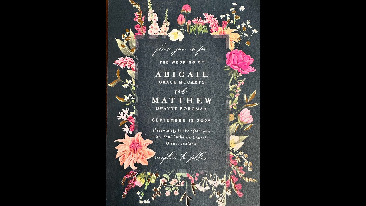 September 13, 2025 Wedding of Abigail McCarty & Matthew Borgman, St ...