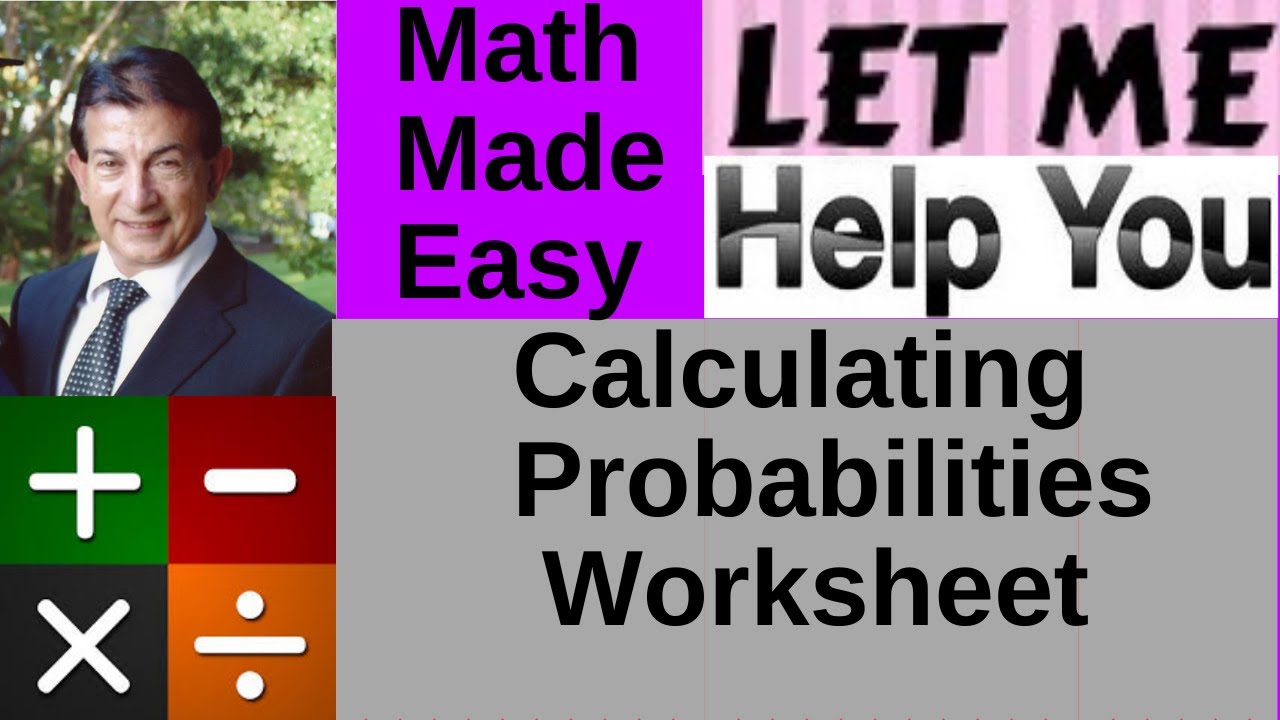 Calculating Probabilities Worksheet - YouTube
