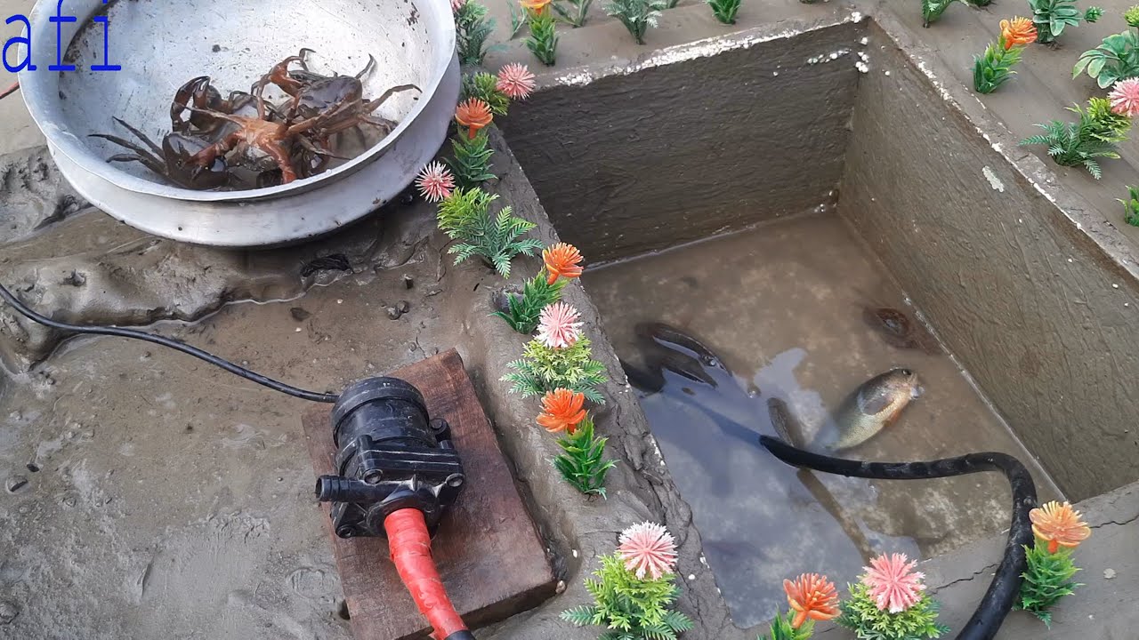 Mini water pump fishing exciting science project Mr Rafi 1 - YouTube