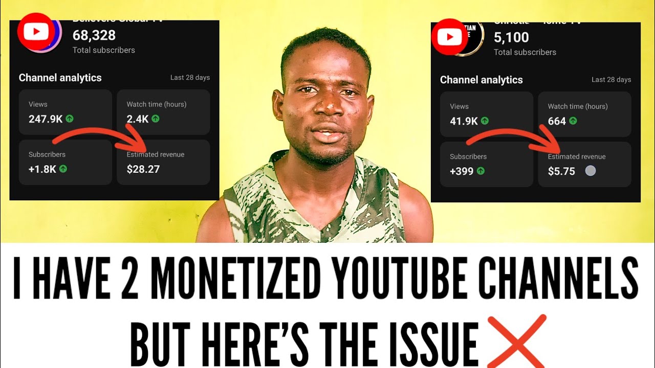 2 YouTube Channels Monetized But Here is the issue - YouTube ...