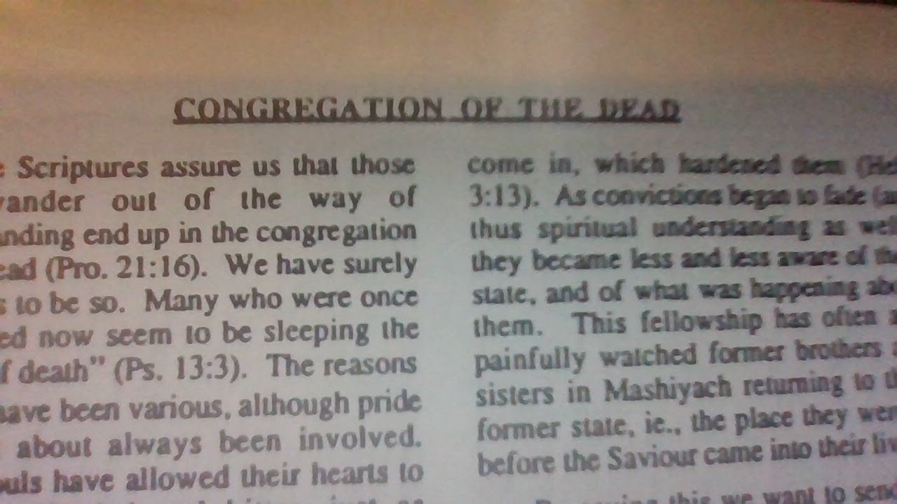 CONGREGATION OF THE DEAD - YouTube