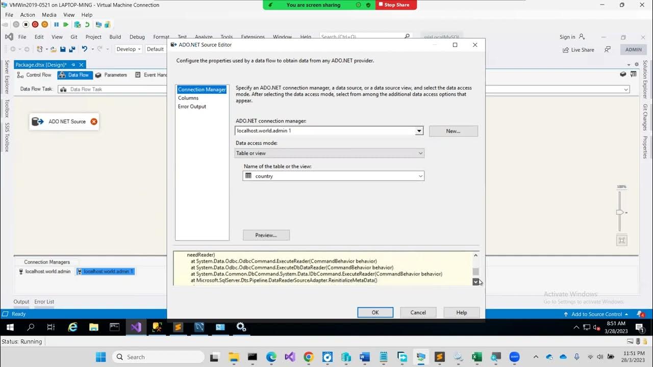 Mysql Source Data For Ssis Youtube