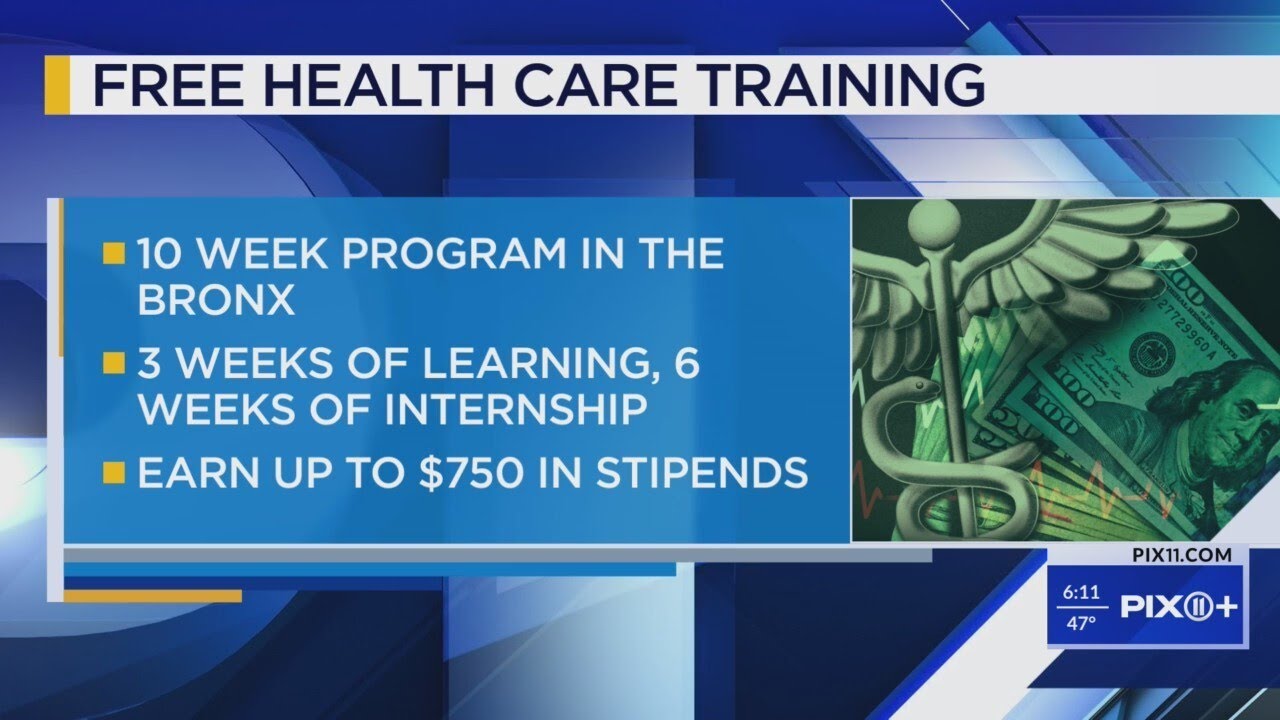 NYC free 10-week health care job training program - YouTube