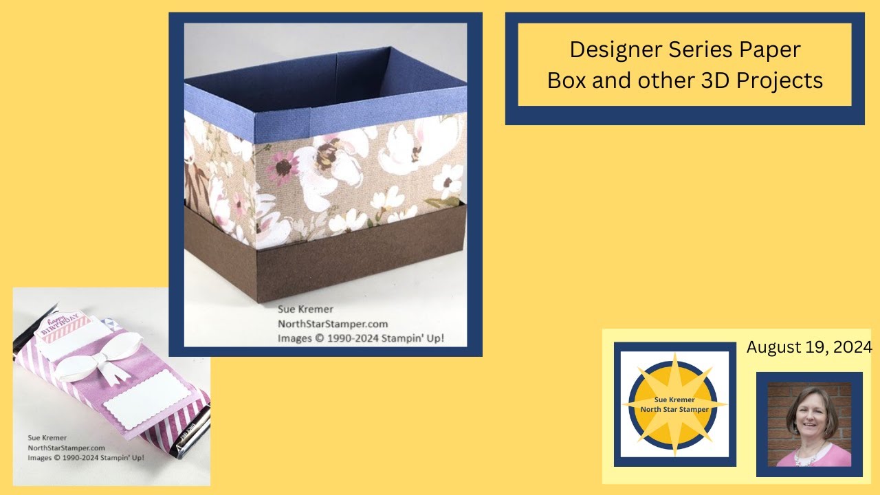 Designer Series Paper (DSP) Box and more ideas - YouTube