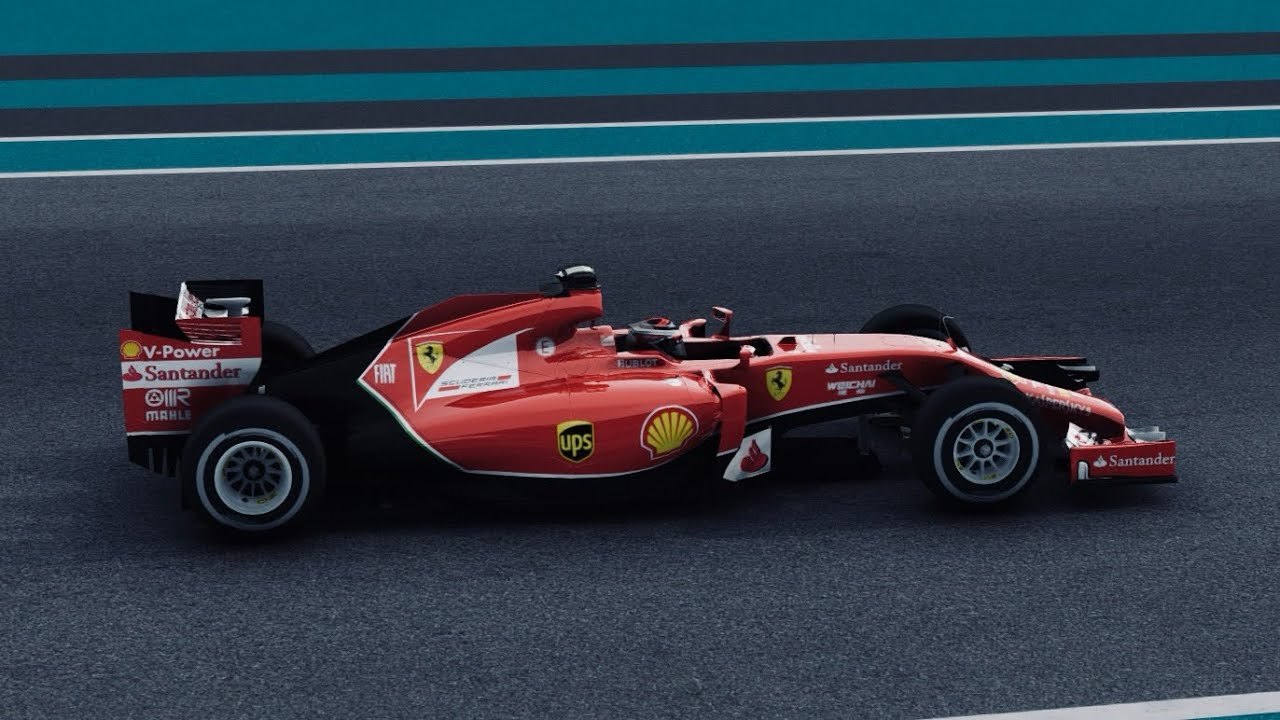 FERRARI F14T ( KIMI RÄIKKÖNEN ) AT YAS MARINA - YouTube