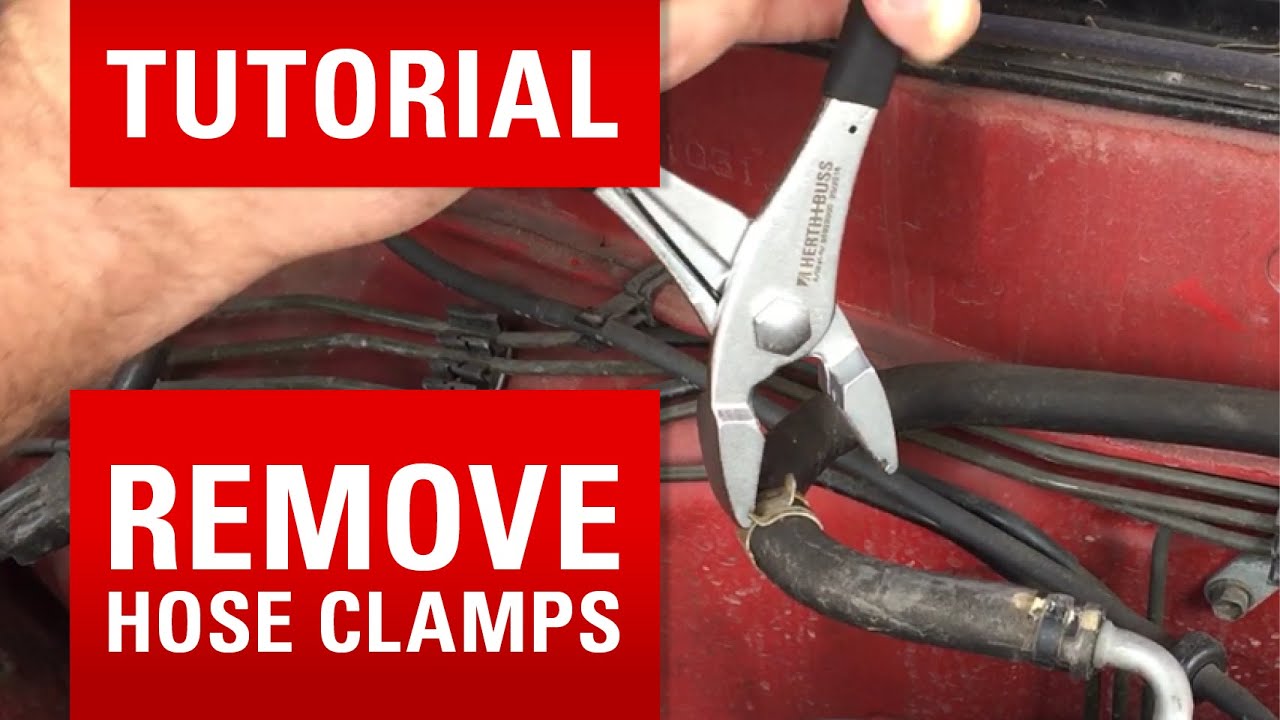 Releasing hose clamps [in the engine bay] - YouTube