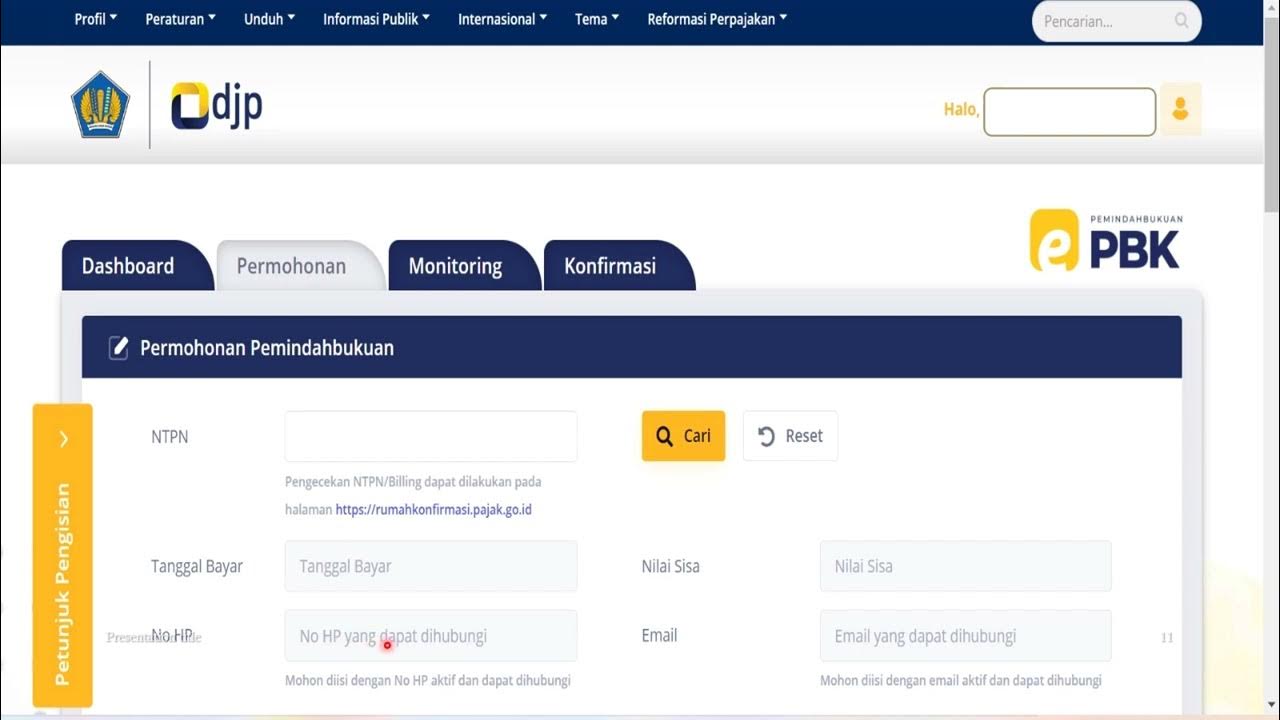 Cara Membuat Dan Menyampaikan Permohonan Pbk Melalui E Pbk Djp Online