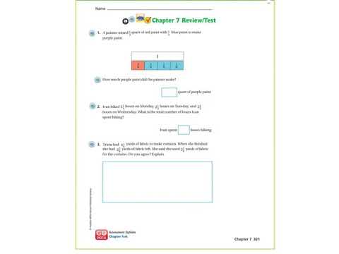 GoMath! Chapter 7 Review/Test - Adding and Subtracting Fractions (Video ...