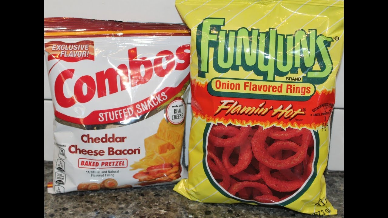 Cheddar Cheese Bacon Combos & Flamin’ Hot Funyuns Review - YouTube