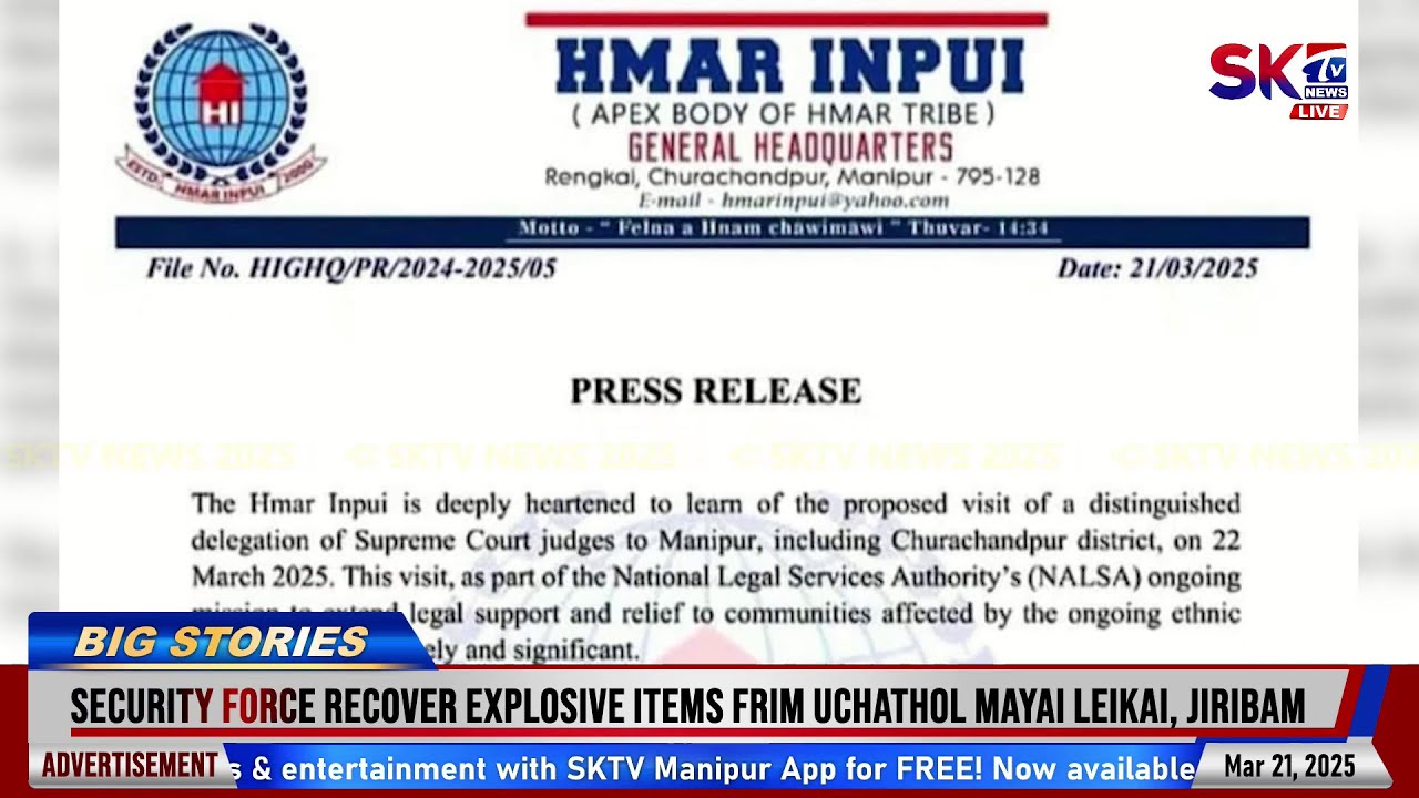 HMAR INPUI & ZOMI COUNCIL WELCOME SUPREME COURT JUDGES’ PROPOSE VISIT ...